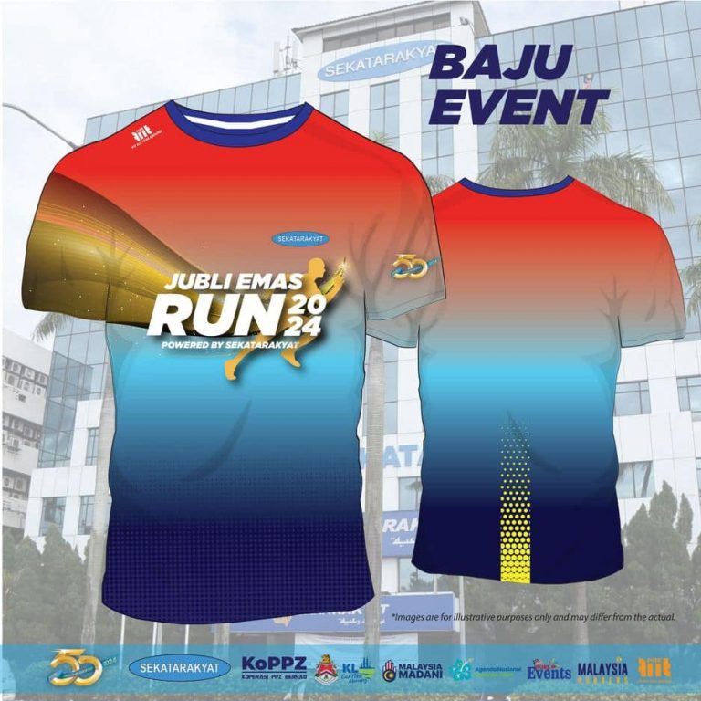 Baju Larian Jubli Emas Run 2024 Merah | Bro Framestone